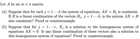 solved let a be an m x n matrix a suppose that