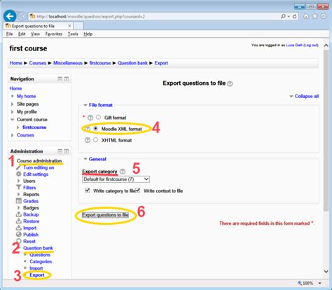 Moodle Export And Import Questions