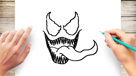 How To Draw Venom Face YouTube