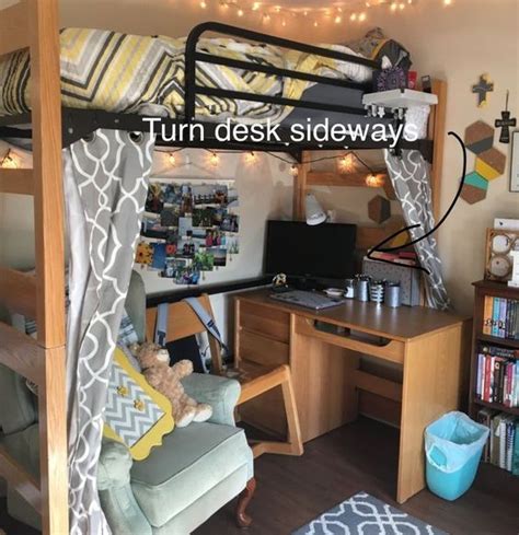 22 College Dorm Room Ideas For Lofted Beds Cassidy Lucille College Dorm Room Decor Girls