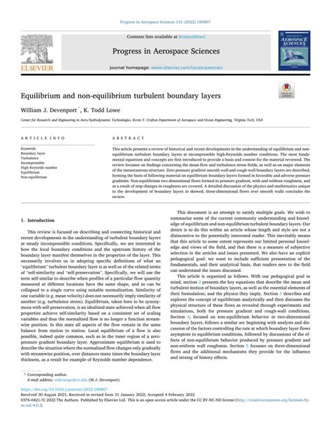 pdf equilibrium and non equilibrium turbulent boundary layers