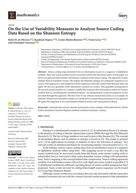 pdf on the use of variability measures to analyze source coding data based on the shannon entropy