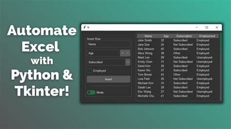 Python Excel App Excel Viewer Data Entry Form Tkinter Openpyxl