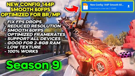 CODM 144P CONFIG SEASON 9 FIX LAGS OPTIMIZE GAMEPLAY LOW TEXTURE