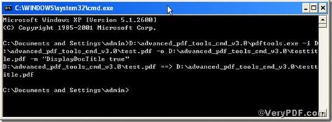 display the pdf title in the title bar of pdf reader using advanced pdf tools command line