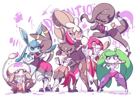 Pokémon Art Pokémon фэндомы Diives Artist Smeargle Glaceon Umbreon