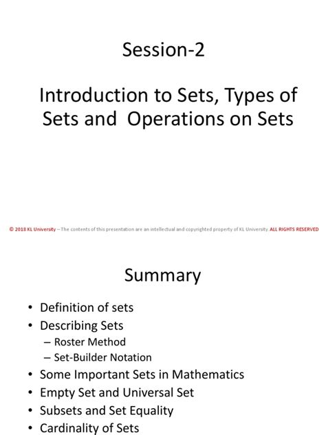 session 2 introduction to sets types of sets and operations on sets pdf set mathematics
