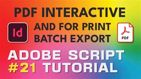 adobe script tutorial 21 indesign export pdf interactive and print youtube
