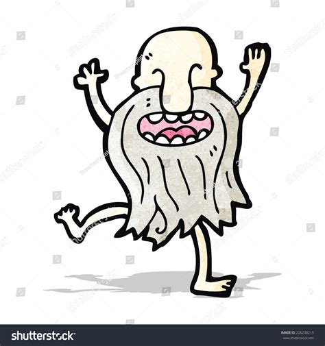 Cartoon Naked Old Man Dancing Stock Vector Royalty Free 226238215