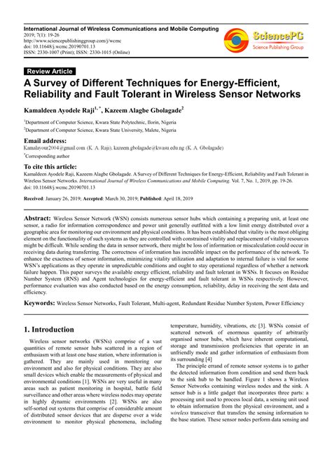 pdf a survey of different techniques for energy efficient reliability and fault tolerant in