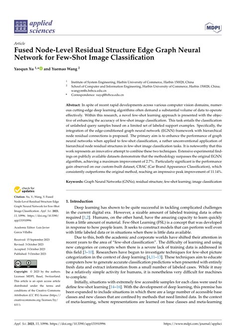 pdf fused node level residual structure edge graph neural network for few shot image