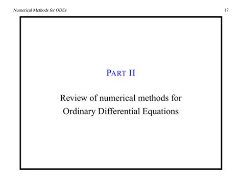 numerical methods for odes