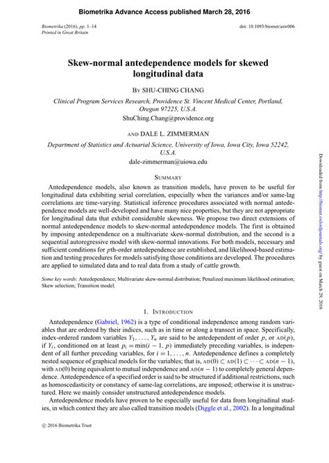 [pdf] skew normal antedependence models for skewed longitudinal data