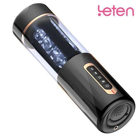 Leten Male Masturbator For Man Bluetooth Interact With Phone Automatic Thrust Vibrator Real
