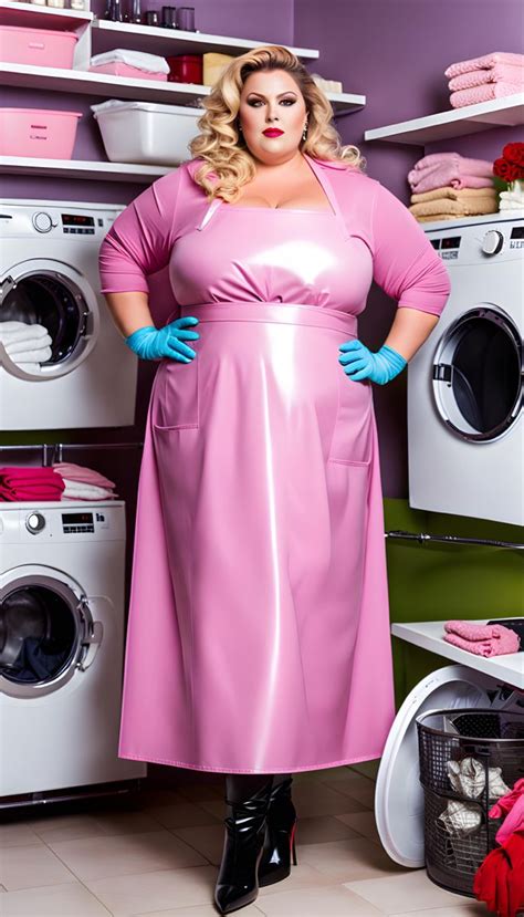 SSBBW In Latex Apron Pvc Apron Latex Lady Ssbbw Plus Size Women