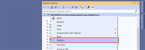 ASP NET Core WebDAV Server Sample With Azure Blob Data Lake Storage