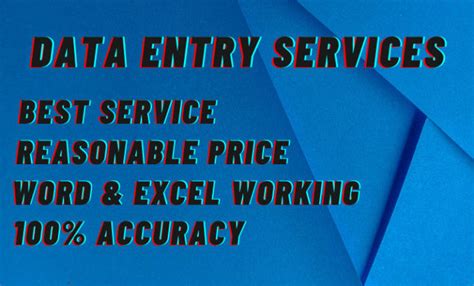 do fastest data entry in excel and word also copy pasting work in one day by hashir 135 fiverr