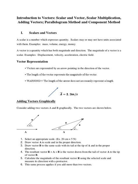 introduction to vectors wordtopdf pdf euclidean vector matrix mathematics