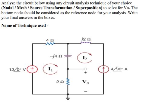 Solved Analyze The Circuit Below Using Any Circuit Analysis Chegg