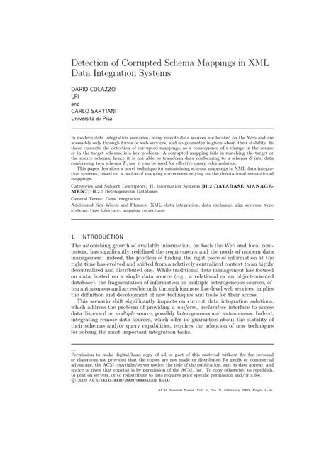 pdf detection of corrupted schema mappings in xml data integration systems