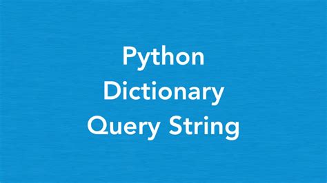 python how to convert a dictionary to a query string sling academy