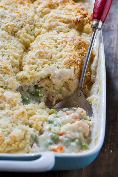 Chicken Pot Pie With Biscuit Topping Spicy Southern Kitchen