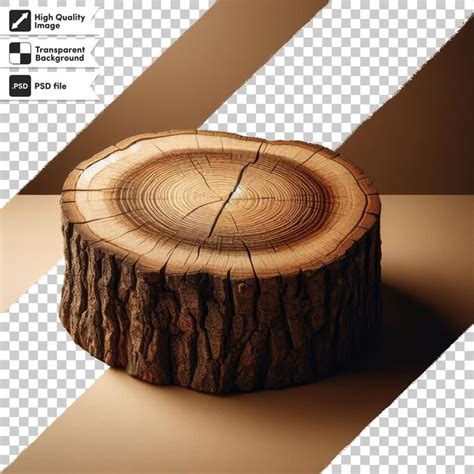 Premium PSD Psd Cross Section Of Tree Stump On Transparent Background