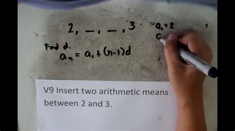 insert arithmetic means youtube