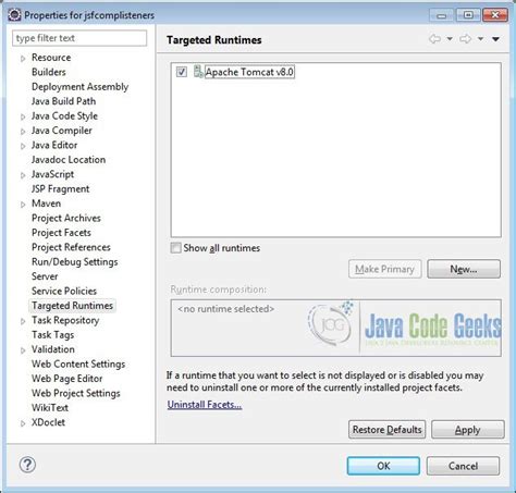 jsf components listeners example examples java code geeks 2023