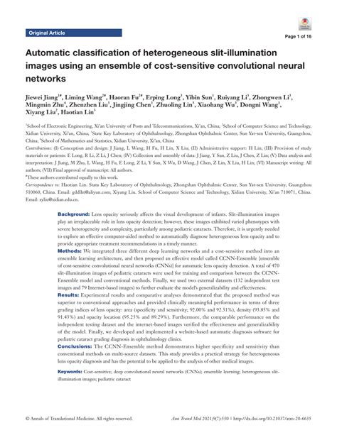 pdf automatic classification of heterogeneous slit illumination images using an ensemble of