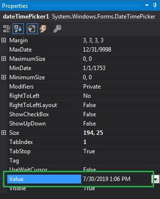 How To Display Current Date Time In The Datetimepicker In C