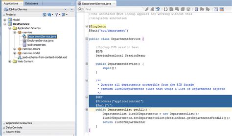 oracle jdeveloper 12c 12 1 3 tutorials building and consuming a database bound restful web