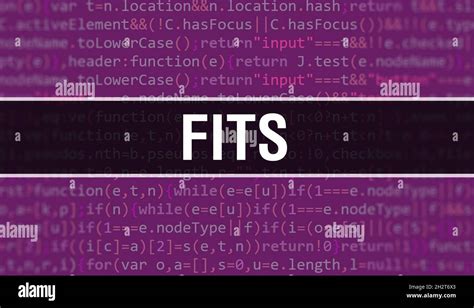 fits concept with random parts of program code fits with programming code abstract technology