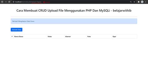 Cara Membuat CRUD Upload File Menggunakan PHP Dan MySQLi BelajarwithIB