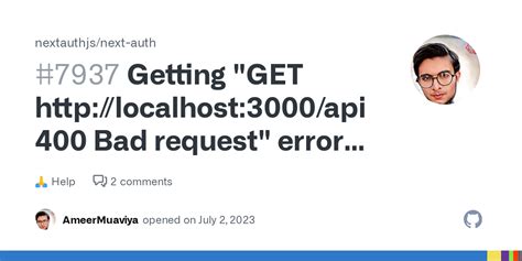 Getting GET Localhost 3000 Api Auth Me 400 Bad Request Error