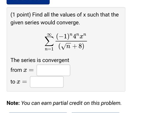 solved 1 point find all the values of x such that the