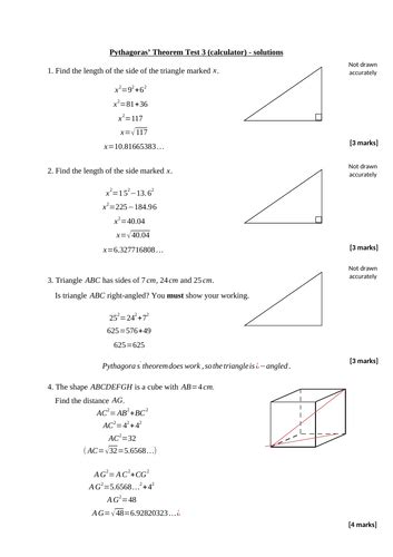 pythagoras theorem test x18 new gcse 9 1 maths teaching resources