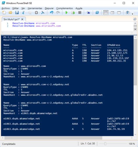 Resolve A DNS Host Name To An IP Address Operating Systems Scripting