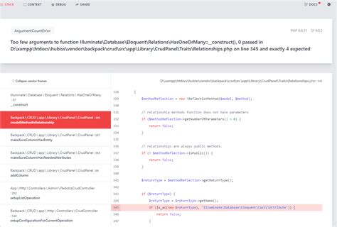 Bug Too Few Arguments To Function Illuminate Database Eloquent