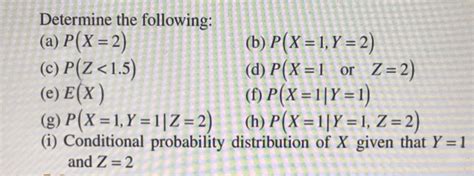 solved 5 8 suppose that the random variables x y and z