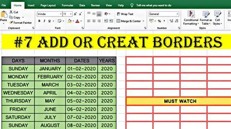 Excel How To Add And Create Borders How To Add Borders In Excel