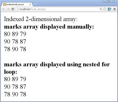 Multi Dimensional Arrays In Php