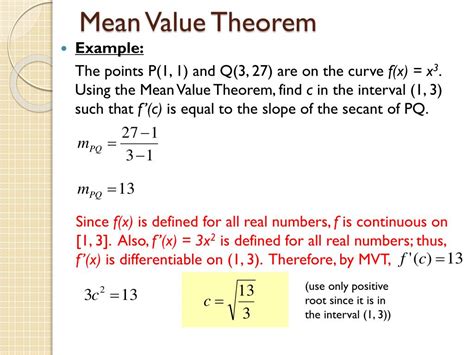 ppt 4 2 mean value theorem and rolle s theorem powerpoint presentation id 6576227