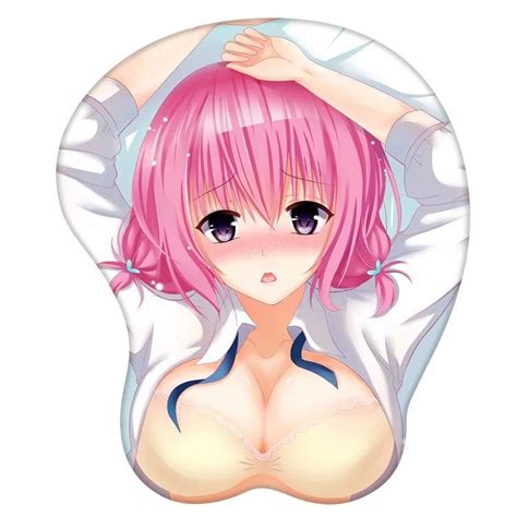 3d Oppai Graphic Mouse Pad With Wrist Rest Cute Girl Soft Etsy