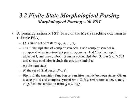 ppt chapter 3 morphology and finite state transducers powerpoint presentation id 4125384