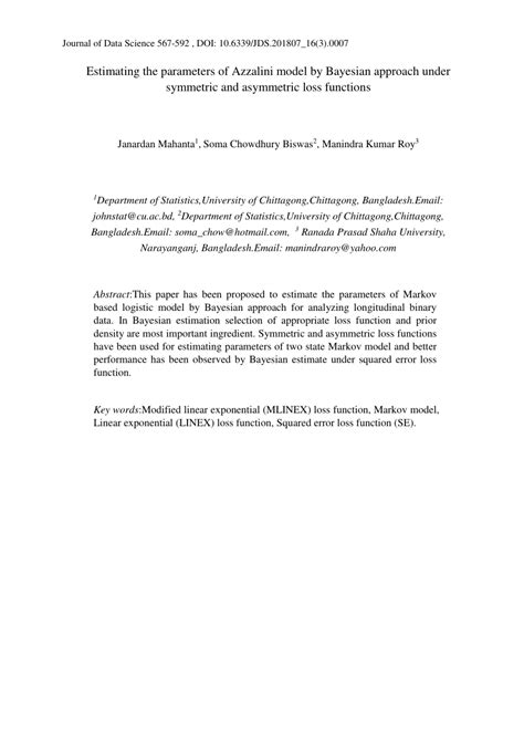 pdf estimating the parameters of azzalini model by bayesian approach under symmetric and