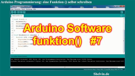 Arduino Programmierung 7 Eine Eigene Funktion Schreiben YouTube