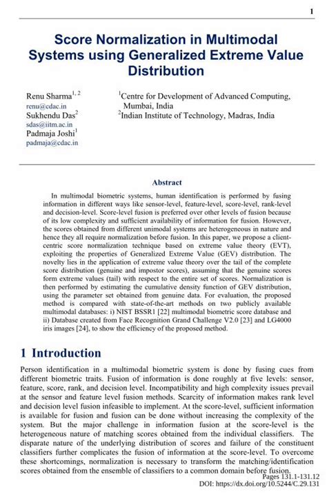 pdf score normalization in multimodal systems using · easy task model specific