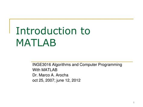 ppt introduction to matlab powerpoint presentation free download id 4133642