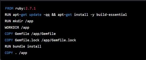 running a ruby application using docker geeksforgeeks
